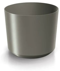 PROSPERPLAST Květináč - TUBO Průměr: 12,8 cm, Barva: platinová