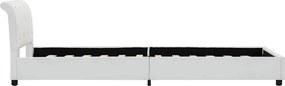 Rám postele bílý umělá kůže 90 x 200 cm 284870