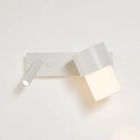 Moderní nástěnná lampička ke čtení Kan Wall Reader Horizontal Barva svítidla: Bílá, Dekor: Cotonet bílý