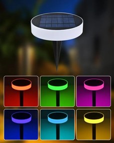 Zahradní osvětlení immax neo lite smart solární svítidlo round, rgb, ip65, bt, tuya,1w