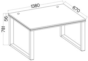 Pc stolek Mantela 160 (světle šedá + černá). 1041352