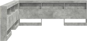 Úložné čelo postele Betonově šedá Kompozitní dřevo 3335512
