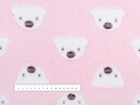 Biante Dětská mikroplyšová deka MIP-028 Medvídci na růžovém 100x150 cm