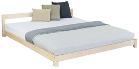 Dřevěná postel COMFY 180x200  SMRK / BOROVICE - Bílá
