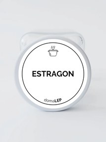 Samolepka na kořenky ESTRAGON bílá 5 cm tučné písmo