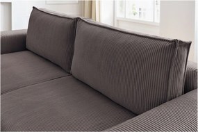 Taupe manšestrová rozkládací pohovka 245 cm Nihad – Bobochic Paris