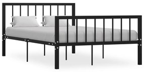 Rám postele černý kov 120 x 200 cm - Default Title