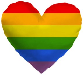 Polštářek srdcový LGBT Stripes