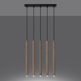 Sollux Lighting Závěsné svítidlo PASTELO 5L dřevo