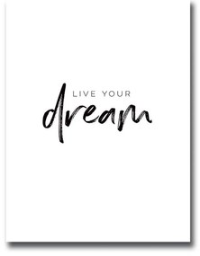 Obraz LIVE YOUR DREAM 30 x 40 cm