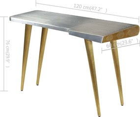 vidaXL Letecký psací stůl vintage ve stylu letadla 120 x 60 x 76 cm [246312]