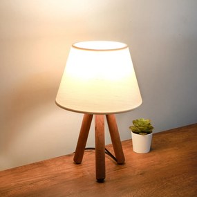 Stolní lampa Shade I krémová/hnědá
