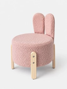 Sinsay - Teddy puf s králičími oušky - pastelová růžová