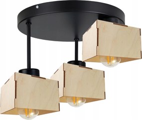 Stropní lampa stropní svítidlo s vysokým loftovým lustrem Dřevo 3
