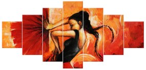 Gario Ručně malovaný obraz Španělské bolero - 7 dílný Rozměry: 210 x 100 cm