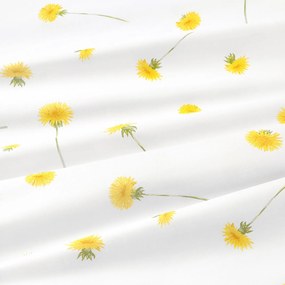 Goldea kulatý ubrus 100% bavlněné plátno - pampelišky Ø 110 cm