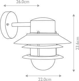 Elstead COPENHAGEN - Venkovní nástěnné svítidlo COPENHAGEN 1xE27/60W/230V IP44