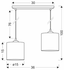 Závěsná lampa LEGNO Candellux 2