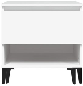 Odkládací stolky 2 ks bílé 50 x 46 x 50 cm kompozitní dřevo - Default Title