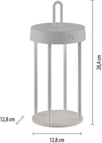 LD 19300-40 ANSELM LED stolní lampa na baterie mobilní 28cm dotykový stmívač IP44 zahradní svítidlo 2700K - JUST LIGHT