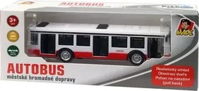MaDe 10646 Autobus kovový na zpětný chod / 16cm / od 3 let