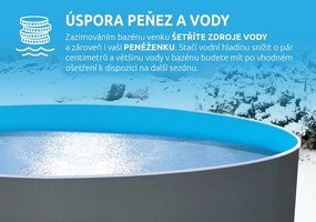 Bazén Orlando 4,57x1,07 m - ŠEDÝ, bazén, fólie, skimmer