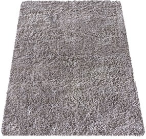 DY Šedý a béžový protiskluzový koberec shaggy Camel Rozměr: 60x100 cm
