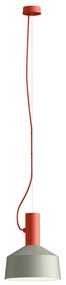 WEVER & DUCRÉ ROOMOR SUSPENDED 1.0 E27 Barva: Korálově Červená, Speciální typ: Shade 2.0 | 2.5m, Další parametry: Stínítko: Cementově Šedá + Bíla, Uc…