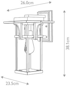Elstead HK-MANHATTAN2-M - Venkovní svítidlo MANHATTAN 1xE27/100W/230V IP44