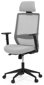 Kancelářská ergonomická židle SENA — síť / látka, černá / šedá