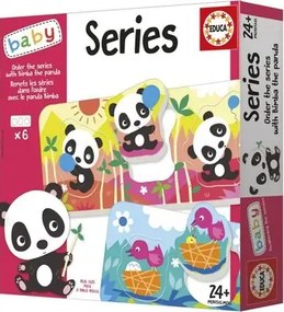 EDUCA Baby vkládačka Panda Bimba a kamarádi / 6x3 dílky / od 2 let
