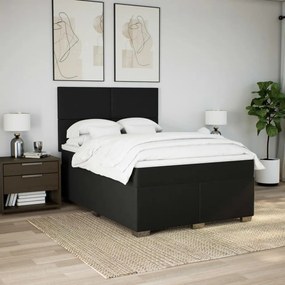 Box spring postel s matrací černá 140 x 190 cm textil 3292778