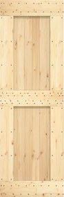 vidaXL Posuvné dveře s kováním 70 x 210 cm masivní borové dřevo [3203090]