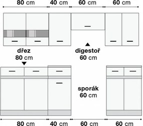 BRW Sektorová kuchyně Junona Line 240