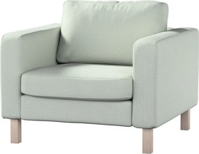 Potah na křeslo IKEA Karlstad, krátký barva modrá látka pletený vzor