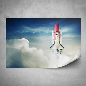 Plakát - Vesmírná raketa (60x40 cm) - PopyDesign