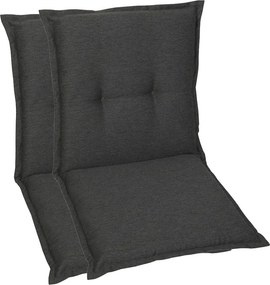 Go-De Textil Sada zahradních podsedáků Uni (nízká opěrka, 2 kusy, antracitová)