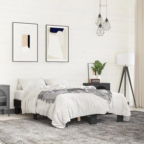 vidaXL Rám postele 140 x 200 cm kompozitní dřevo a kov [845858] Barva: Černá
