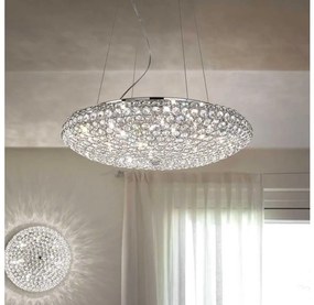 Ideal Lux - LED Křišťálový lustr na lanku KING 12xG9/3W/230V pr. 65 cm chrom