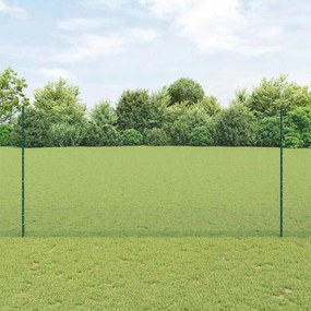 Svařovaná drátěná plotovina s tyčkami 25 x 1,5 m Zelená 3336492