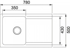 Tectonitový dřez Franke OID 611-78 Šedá