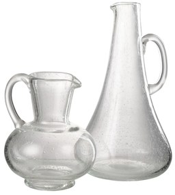 Transparetní skleněný džbán s bublinkami Yones L - 19*19*34cm