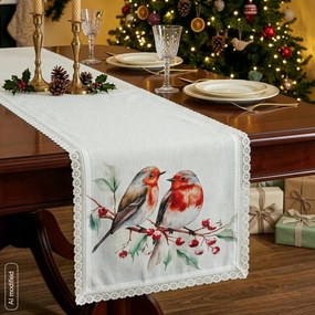 VÁNOČNÍ BĚHOUN NA STŮL XMAS10 40X140 CM VZOROVANÝ