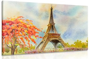 Obraz Eiffelova věž v pastelových barvách Varianta: 120x80