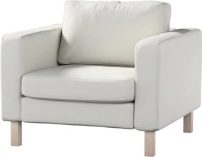 Potah na křeslo IKEA Karlstad, krátký barva šedá látka lesklé, pletený vzor, sametová