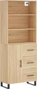 Skříň highboard dub sonoma 69,5 x 34 x 180 cm kompozitní dřevo 3189472