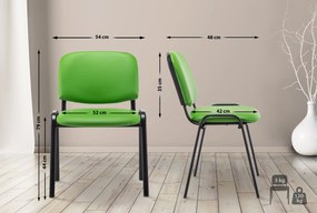 Konferenční židle Ken umělá kůže – zelená