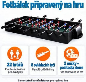 Multifunkční herní stůl 15 v 1, černý