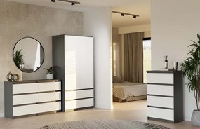 Komoda MALWA M6 120 - antracit + bílá