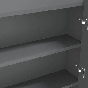 Koupelnová skříňka se zrcadlem 80 x 15 x 60 cm MDF šedá 331534